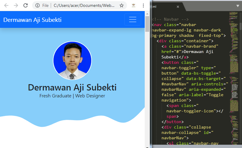 Web portfolio Sass Dermawan Aji Subekti